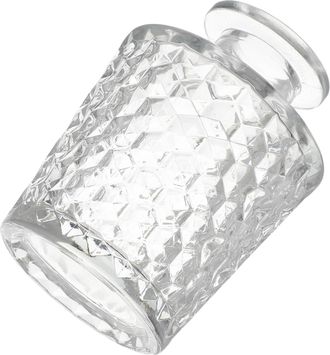 SOLUSTRE Klarer Diamant Glas Diffuser Flasche Nachfüllbarer Aromatherapie Behälter Eleganter Duftspender für Ätherische Öle Leicht zu Reinigen Stilvoll für Zuh