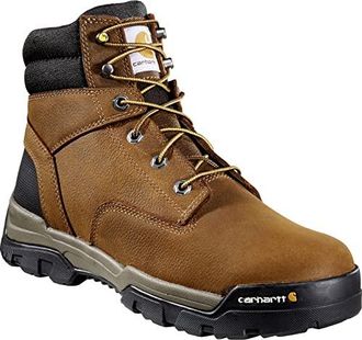 Carhartt Work in Progress Mens Ground Force 6 Waterproof Comp Toe CME6347 Construction Boot, Bison Brown Oil TAN, 9.5 Wide