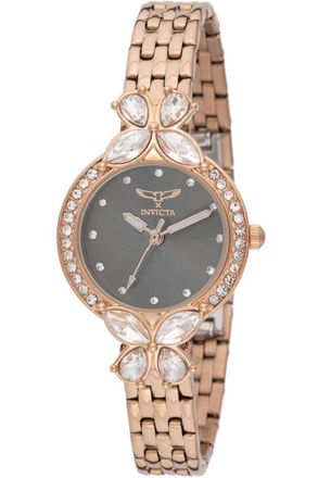 Invicta Wildflower 69100 Damenuhr - Quarzwerk - Metall mit grauem Zifferblatt - 30 mm