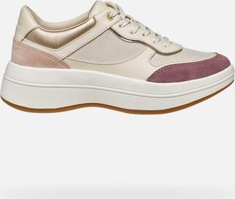 Geox Schuhe Spherica Ecub-3 Dame Off-white/altrosa