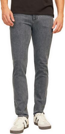 Jack & Jones Jeans Herren Stretch - Jeans Herren Regular Fit mit Komfort-Stretch, Jeanshose in Grau aus Stonewashed Denim, Mid Rise Bund, 5-Pocket Design & Rei&szlig;ver