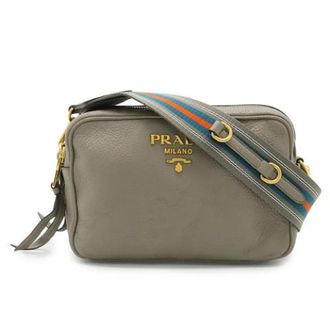 Prada Pre-owned Leder 2Way Umh&auml;ngetasche - - Pre-owned - Damen - Grau - ONE SIZE