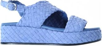 Pons Quintana Femme, Chaussures, Bleu, Taille: 38 EU Sandalo in pelle intrecciata