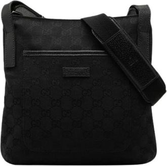 Gucci Sac bandouli&egrave;re en toile Pre-owned - Femme - Pre-owned - Noir - Taille: ONE Size