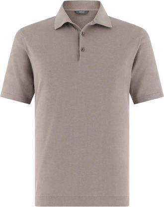Boggi Milano Homme, Tops, Gris, Taille: XL Polo Coton Cr&ecirc;pe