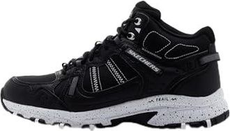 Skechers Femme Hillcrest Bound Peak Pic lié au Repos, Textile synthétique Noir Bordure Blanche, 36.5 EU