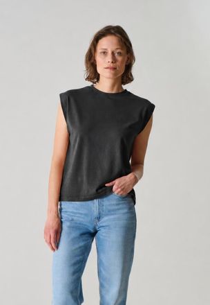 Hempage Hempage Damen vegan T-Shirt &Atilde;rmellos Hanf Baumwolle Schwarz