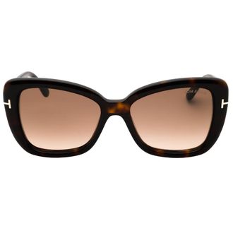 Tom Ford Sonnenbrille Mit Farbverlauf In Dunklem Havanna-rahmen