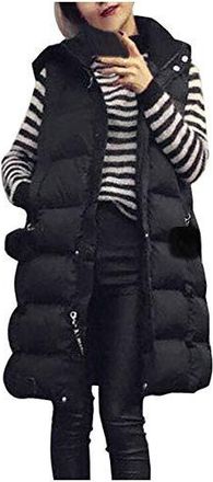 Generic Vestes pour femmes 2026 - Veste dext&eacute;rieur - Manteau tendance pour femme - Taille - Gilet &agrave; capuche, Noir, XXL