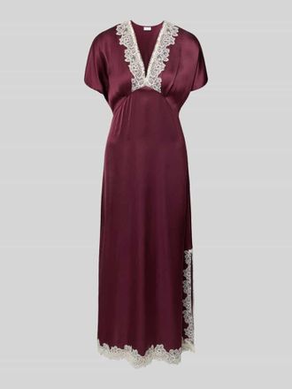Jake*s Maxikleid aus Viskose mit Spitzenbesatz