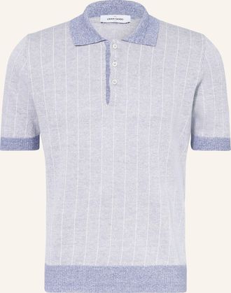 Gran Sasso Gran Sasso Strick-Poloshirt Mit Leinen blau
