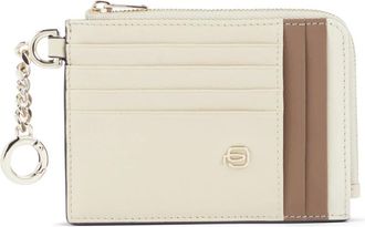 Piquadro Femme, Accessoires, Beige, Taille: ONE Size Porte-cartes avec porte-cl&eacute;s