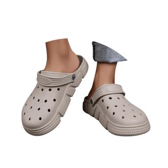 Minetom Clogs Hausschuhe Herren Damen Sommer Hohl Latschen Atmungsaktiv Unisex Gartenschuhe Badeschuhe Strand Pantoffeln Slippers A Grau 49 EU