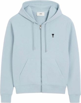 Ami Homme, Sweatshirts et sweats &agrave; capuche, Bleu, Taille: L De Coeur Zipped Sweat &agrave; capuche