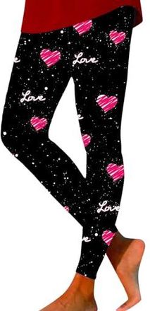 Generic Pantalon imprim&eacute; d&eacute;contract&eacute; pour la Saint-Valentin 2026, Rouge, XXL