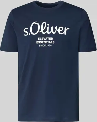 s.Oliver Red Label Regular Fit T-Shirt aus reiner Baumwolle Modell BASIC TEE BIG LOGO