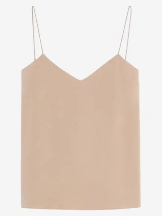 Max Mara Womens Silk Top With Thin Straps Beige Tops