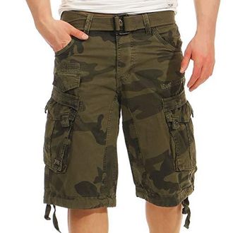 Geographical Norway Bermuda Homme Panoramique Camo Kaki-Taille - XXL