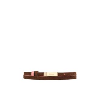 Kazar Femme, Accessoires, Brun, Taille: 100 CM Kazar Ceinture en cuir marron et rose