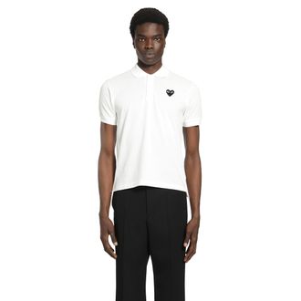 Comme Des Gar&ccedil;ons Heart Cotton Piqu&eacute; Polo Shirt
