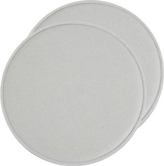 Insun Sitzkissen Filz, Stuhlkissen Rundes Weich Gefüllt für Schlafzimmer Wohnzimmer Weiß Grau 35 cm, 2er Set