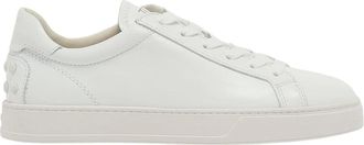 Tod's Femme, Chaussures, Blanc, Taille: 38 EU Leather Baskets