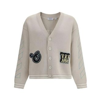 Off-white Star Logo Varsity Strickjacke - - Knitwear - Herren - Beige - M