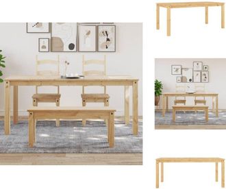 vidaXL Esstisch Panama 180x90x75 cm Massivholz Kiefer - Esstisch - Massivholzmöbel - Kiefernholz - Wohnzimmertisch - Esszimmertisch