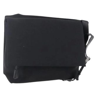 Ferragamo Sac bandouli&egrave;re en toile Pre-owned - Femme - Pre-owned - Noir - Taille: ONE Size