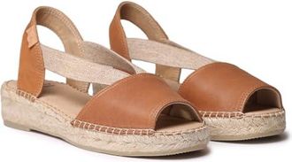 Toni Pons Tala Espadrilles pour femme en cuir avec talon compensé et élastiques pour un ajustement plus large, Cuir, 40 EU