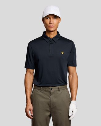 Lyle & Scott Golf-Poloshirt mit verdeckter Knopfleiste