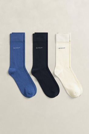 GANT Herren 3er-Pack Weiche Baumwollsocken (43-45) VINTAGE Blau