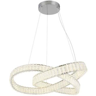 Globo Lighting Pendellampe H&auml;ngelampe Esstischleuchte dimmbar Fernbedienung Kristalle led 120cm