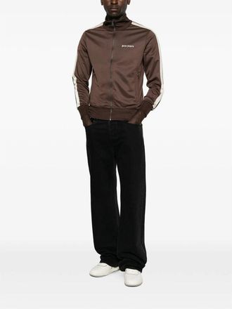 Palm Angels Logo-Embroidered Bomber Jacket - Brown