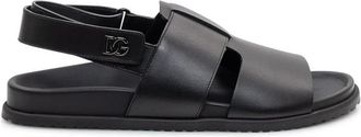 Dolce & Gabbana Homme, Chaussures, Noir, Taille: 42 EU Sandalo Vit. Berry