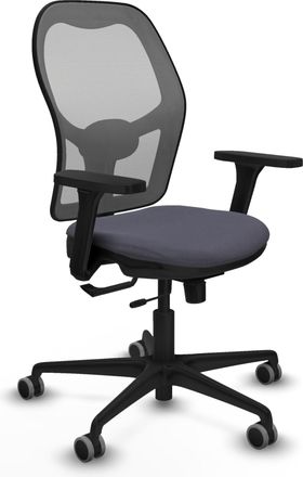 Piqueras y Crespo Grauer B&uuml;rostuhl mit 3D-Armlehnen, h&ouml;henverstellbare Lendenwirbelst&uuml;tze, ausgestattet mit Syncro/Traslack und eingespritztem Schaum. Mit Rollen von 65