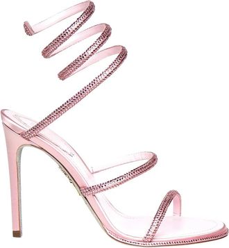 Rene Caovilla Femme, Chaussures, Rose, Taille: 38 1/2 EU Spirale High Heel Sandal