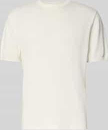 Christian Berg T-Shirt mit geripptem Rundhalsausschnitt