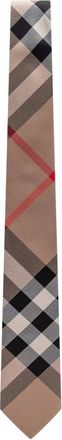 Burberry Homme, Accessoires, Beige, Taille: ONE Size Cravate en soie &agrave; carreaux