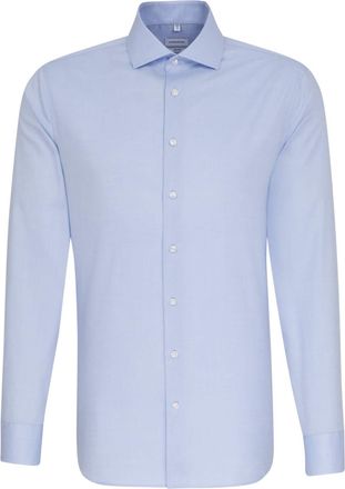 Seidensticker Herren Business Hemd - Shaped Fit - Bügelfrei - Kent-Kragen - Langarm - 100% Baumwolle, Blau, 46 EU