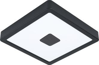 Eglo LED Deckenlampe außen Iphias 2, Außenleuchte für Wand und Decke, Outdoor Deckenleuchte aus Metall in Schwarz und Kunststoff in Weiß, warmweiß, IP44, 2