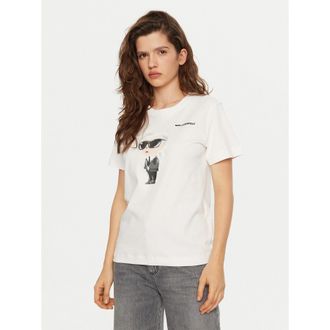 Karl Lagerfeld T-Shirt A1W17130 Wei&szlig; Regular Fit