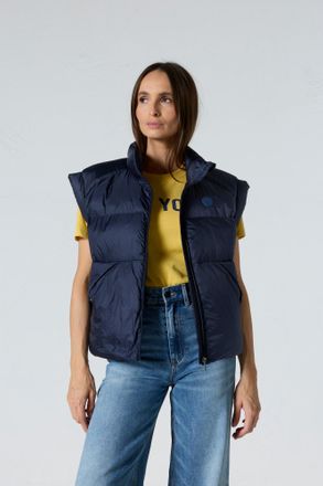 Jott Doudoune courte oversize sans manches Marine Lyna - Taille XS