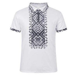 Generic Polo Homme Chemise &Eacute;t&eacute; Rue Homme Sport Manches Courtes 3D Simple Impression L&acirc;che Top, Noir, 4XL