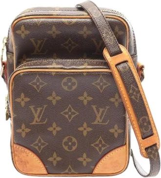 Louis Vuitton Sac bandouli&egrave;re Louis Vuitton Pre-owned Amazon Monogram en toile enduite - Femme - Pre-owned - Brun - Taille: ONE Size