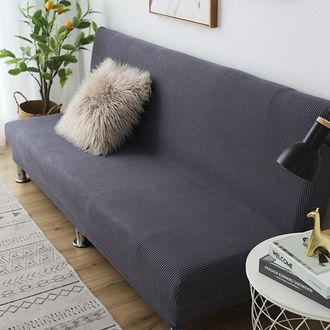 Generic Sofabezug Ohne Armlehnen Jacquard Plaid Einfarbig Stretch Antirutsch Sofa Schutz Schonbezug F&uuml;r Schlafsofa Bett Futonbezug Waschbar Schmutzabweisend(D