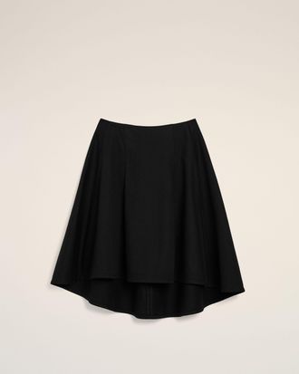 Ami Ami Paris - Midi A-line cotton skirt Noir - Taille : 25 - pour Femme