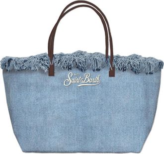 MC2 Saint Barth Femme, Sacs, Bleu, Taille: ONE Size City Bag Fringe
