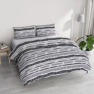 Italian Bed Linen Bettbezug River für Doppelbett aus Baumwolle und recycelten Fasern, Design: oka, hergestellt in Italien