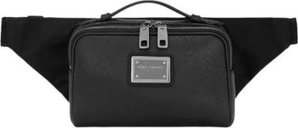 Dolce & Gabbana G&uuml;rteltasche mit Logo-Anh&auml;nger - - Bags - Herren - Schwarzk - ONE SIZE